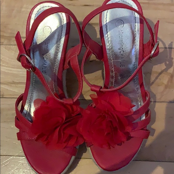 Charming Charlie | Shoes | Red Sandals | Poshmark